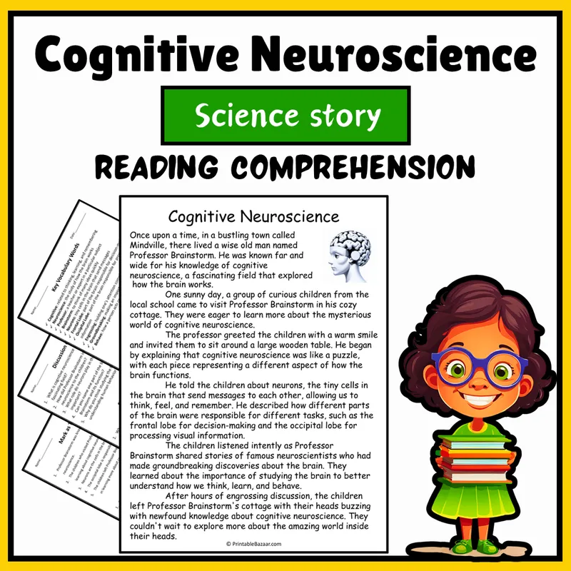 Cognitive Neuroscience | Science Story Reading Comprehension Activity ...