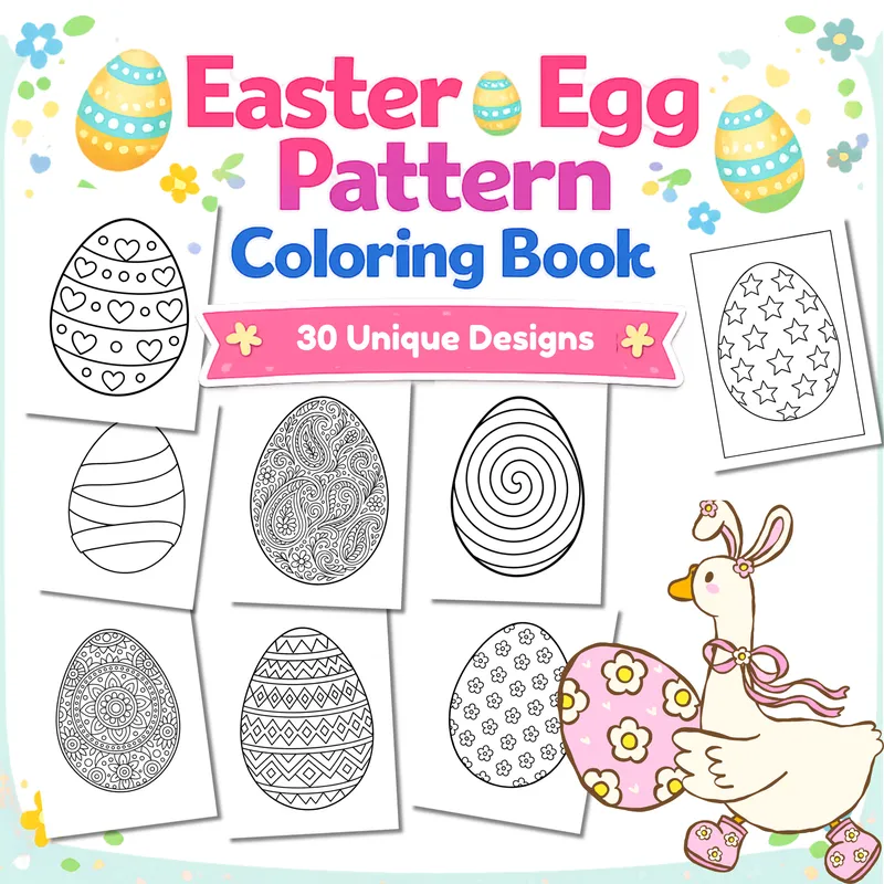 Easter Coloring Pages Pack (50 Pages) | Printable PDF | PreK–Grade 2 ...