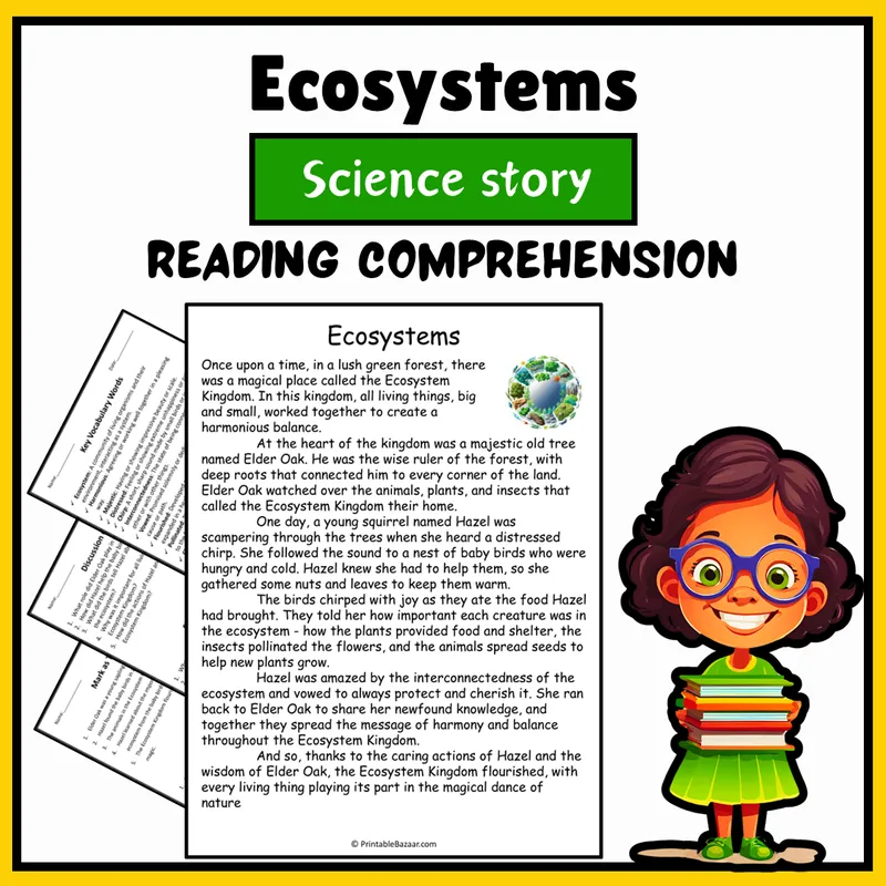 Ecosystems | Science Poem Reading Comprehension Activity — Free ...