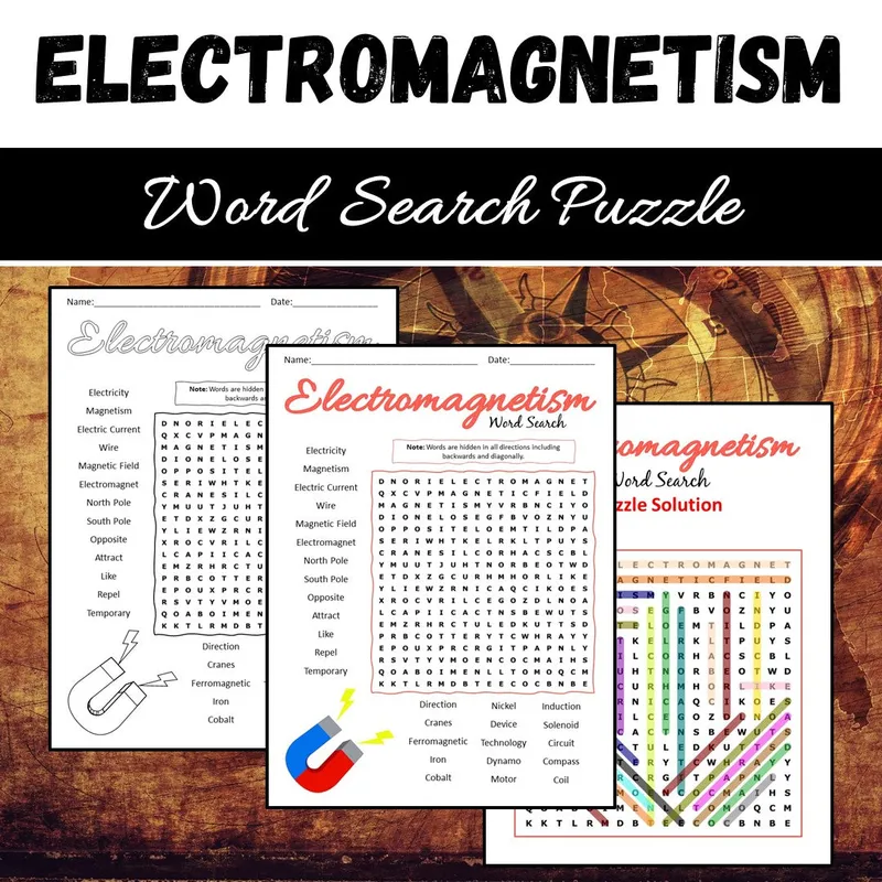 Electromagnetic Radiation Word Search Puzzle Worksheet PDF — Free ...