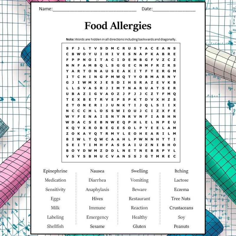 Food Waste Word Search Puzzle Worksheet Activity PDF — Free printable ...