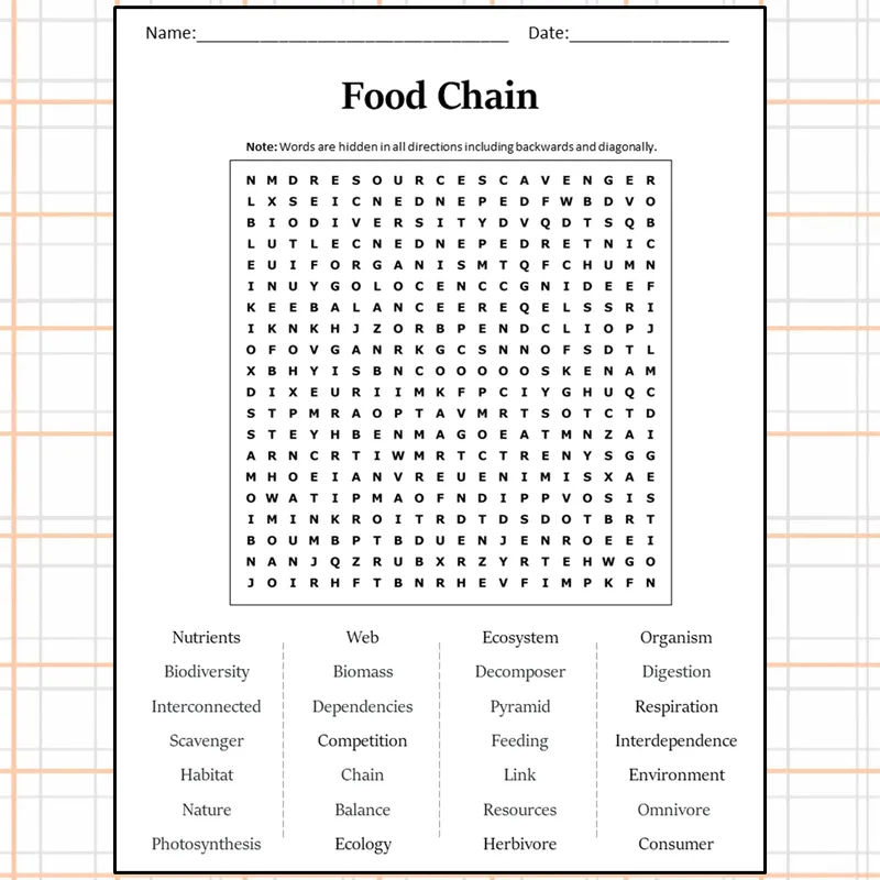 Food Waste Word Search Puzzle Worksheet Activity PDF — Free printable ...