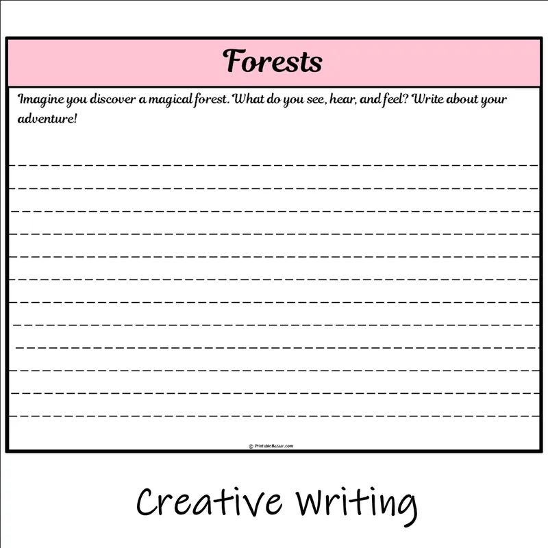 Forests | Main Idea and Supporting Details Reading Passage and ...