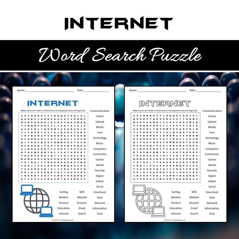 Internet Of Things Word Search Puzzle Worksheet Activity PDF — Free ...