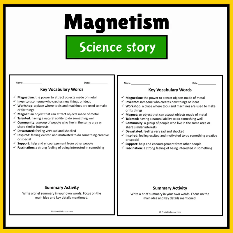 Magnetism | Science Story Reading Comprehension Activity — Free ...