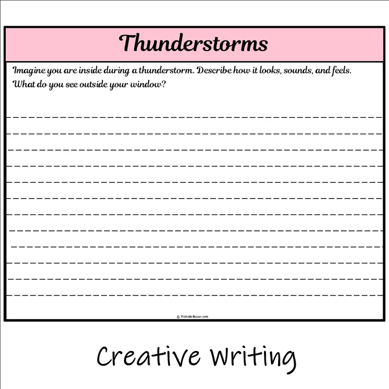Thunderstorms | Main Idea and Supporting Details Reading Passage and ...